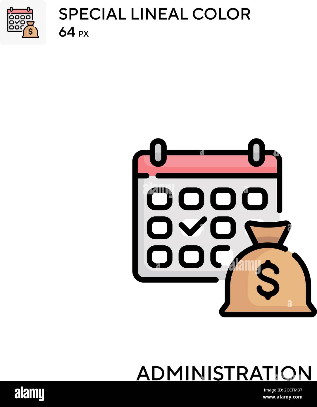 Administration Special lineal color icon. Illustration symbol design template for web mobile UI ...