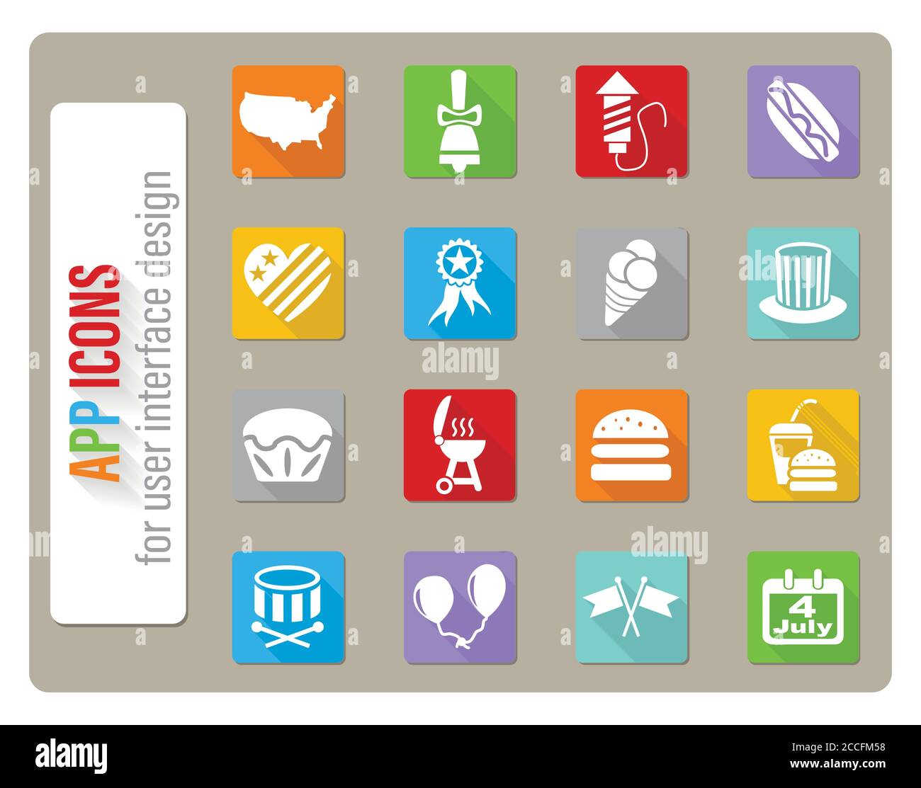 independence day icon set Stock Vector Image & Art - Alamy