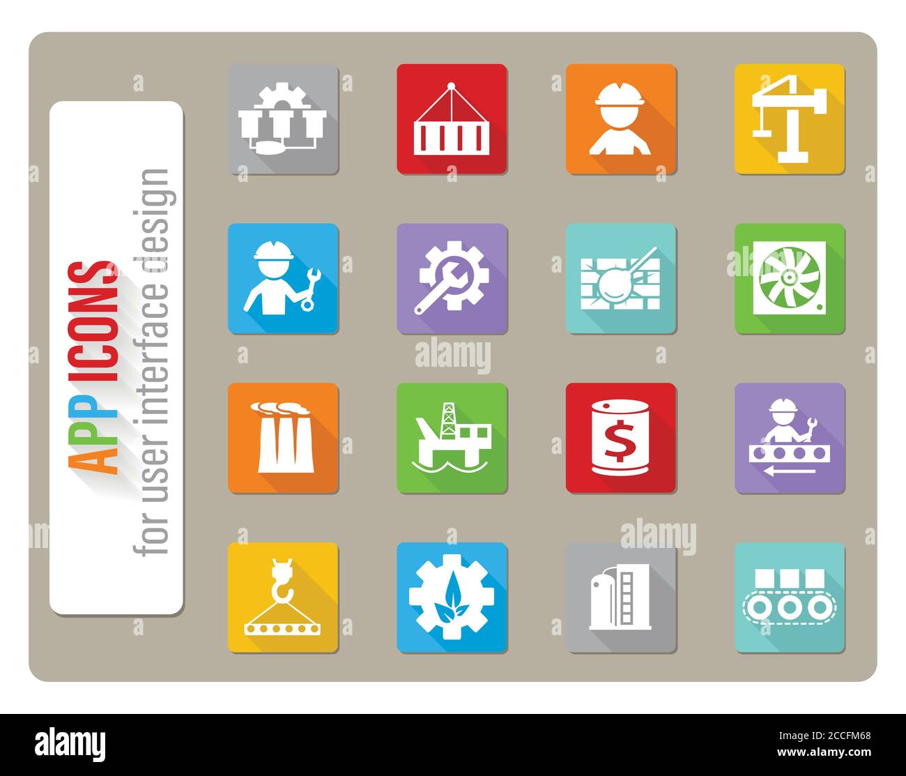 industry icon set Stock Vector Image & Art - Alamy