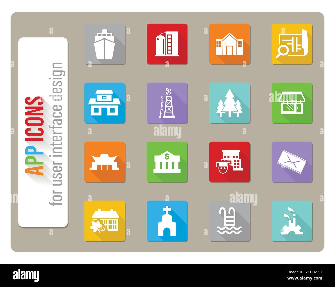 infrastructure icon set Stock Vector Image & Art - Alamy