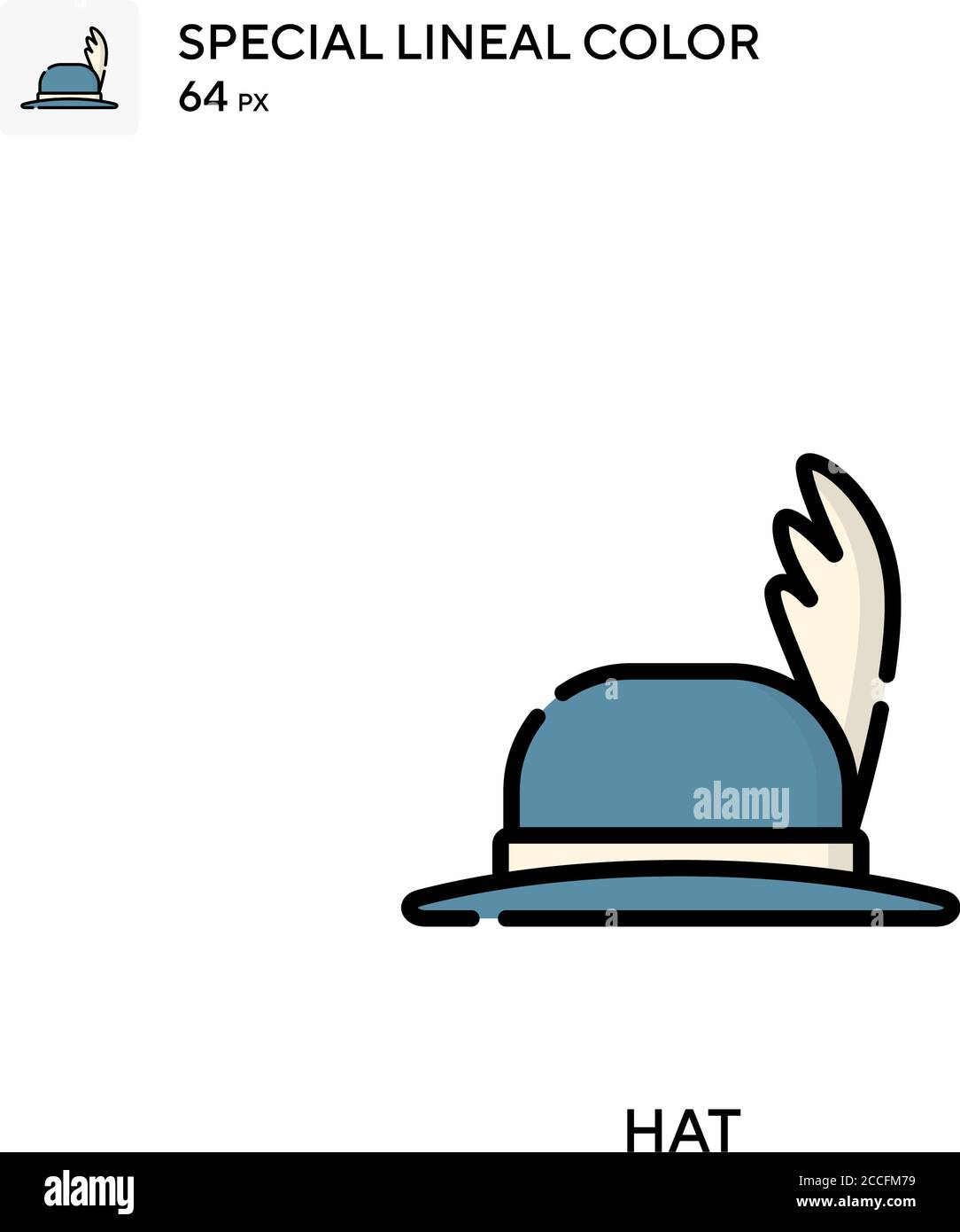 Hat Special lineal color icon. Illustration symbol design template for ...