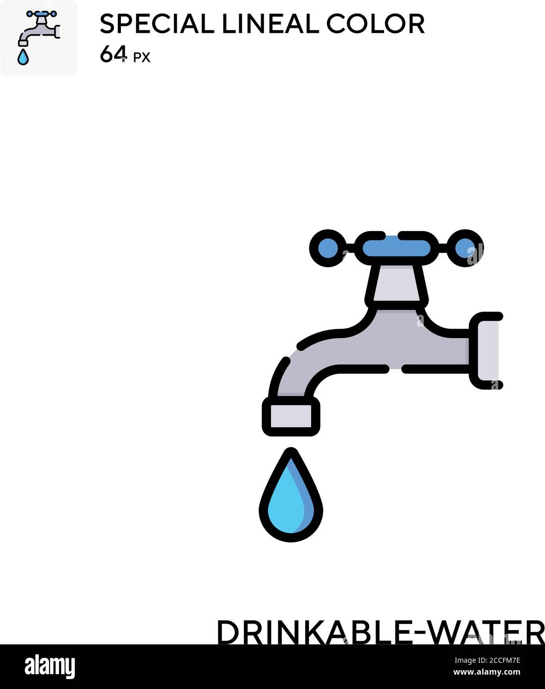 Drinkable-water Special lineal color icon. Illustration symbol design ...