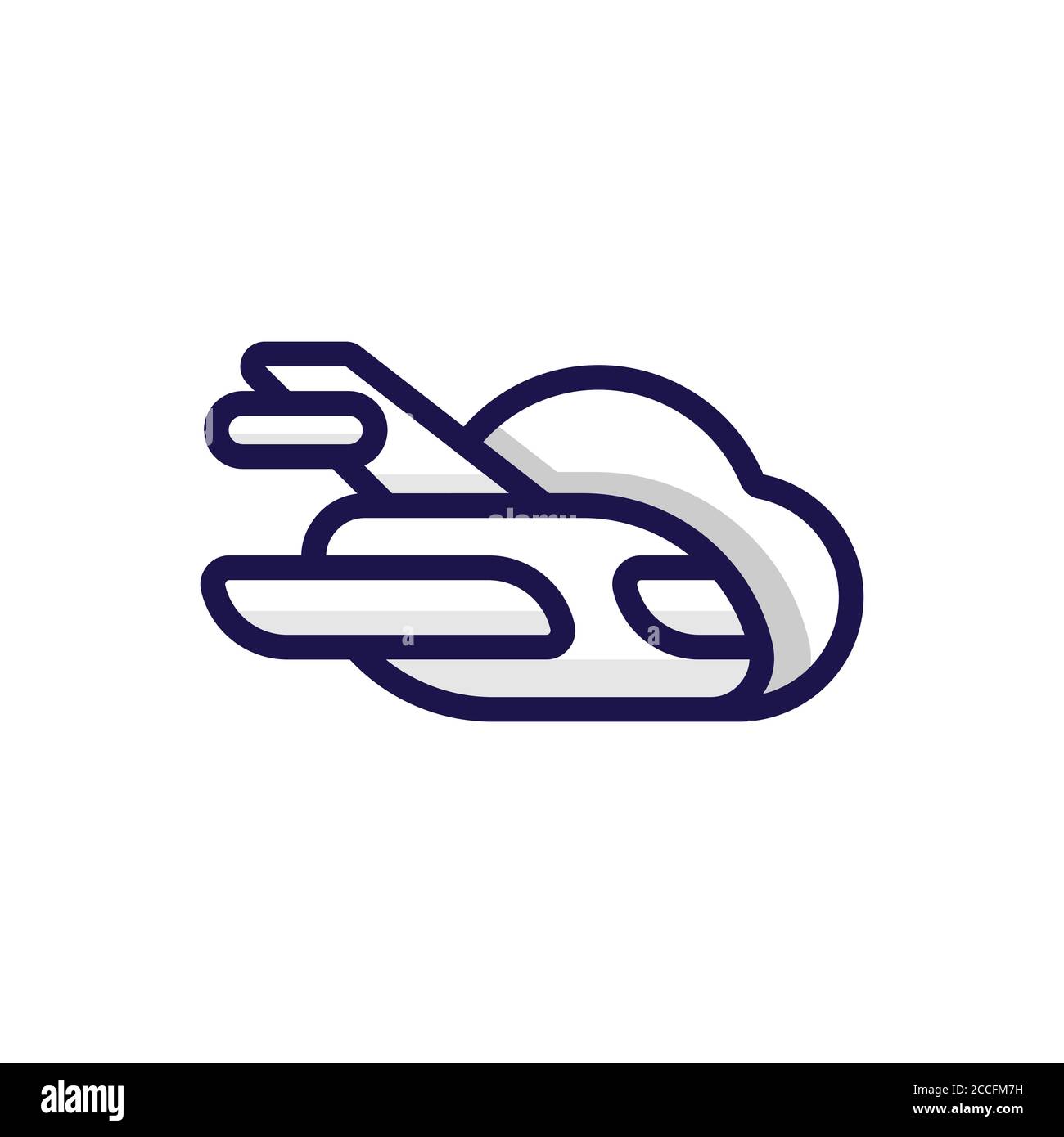 Plane track to point with dashed line way or air lines, airplane icon ...