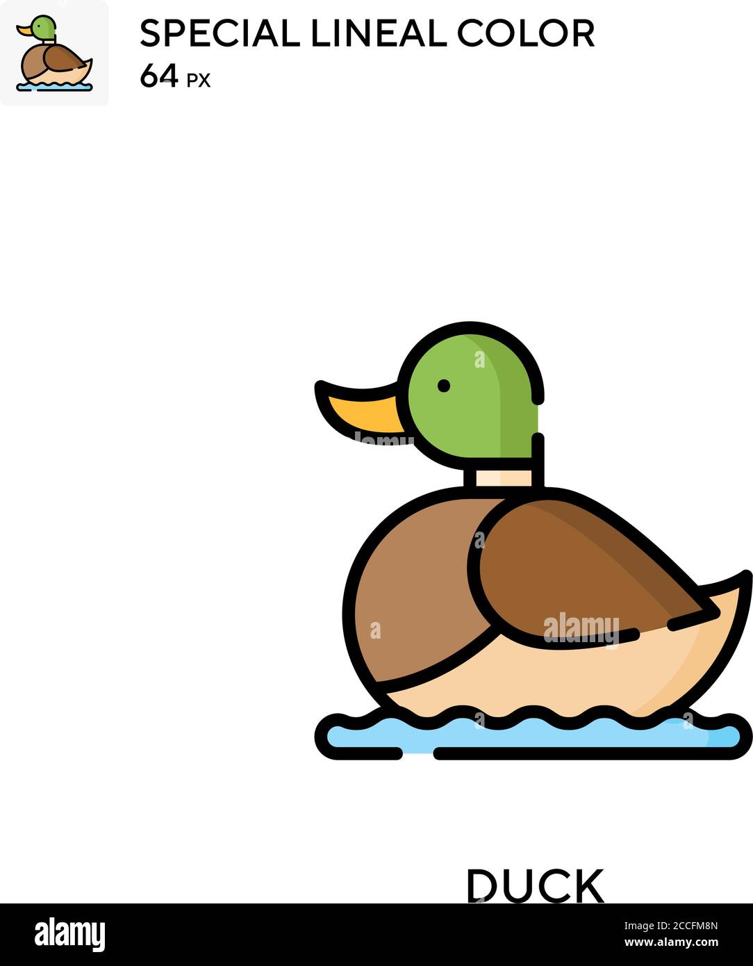Duck Special lineal color icon. Illustration symbol design template for ...