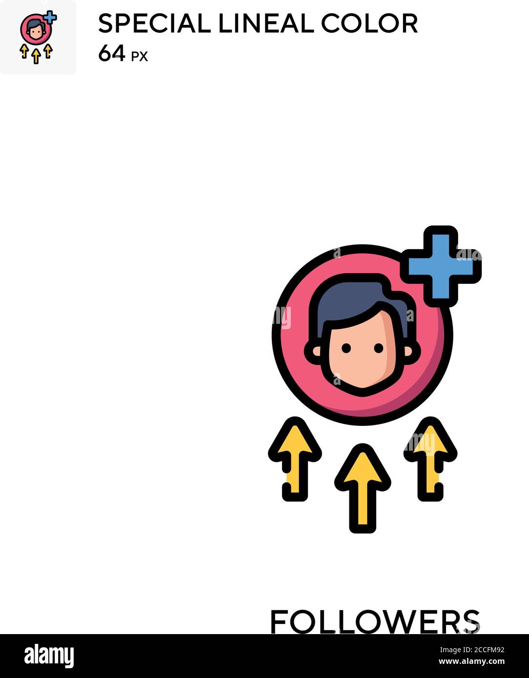 Followers Special lineal color icon. Illustration symbol design ...