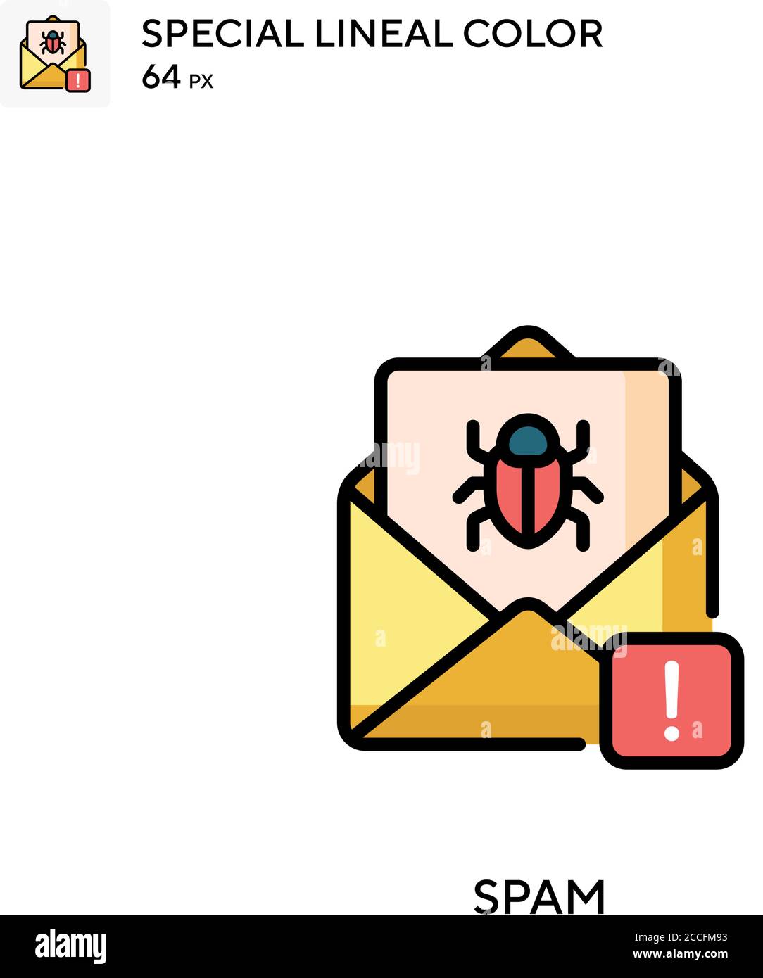 Spam Special lineal color icon. Illustration symbol design template for ...