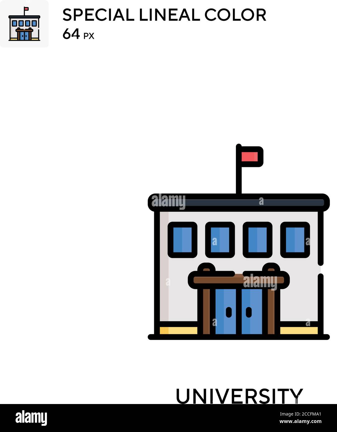 University Special lineal color icon. Illustration symbol design ...