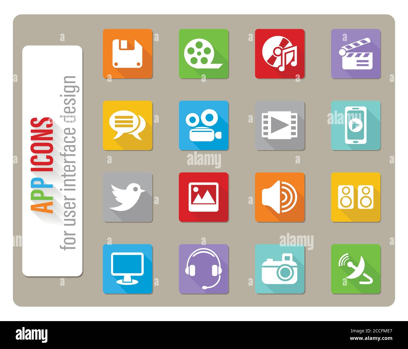 media icon set Stock Vector Image & Art - Alamy