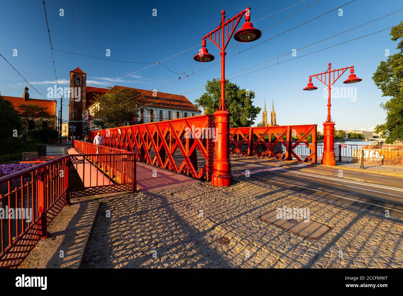 Europe, Poland, Lower Silesia, Wroclaw - Most Piaskowy / Sandbrücke ...