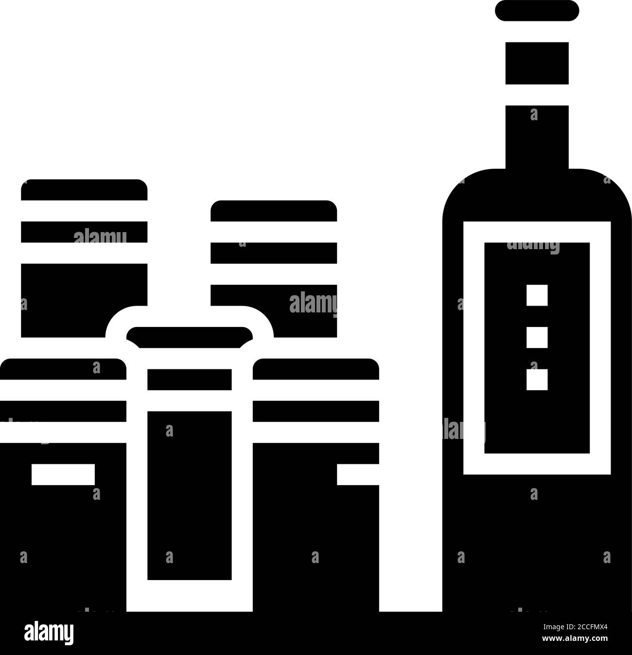 spice containers glyph icon vector illustration Stock Vector Image ...