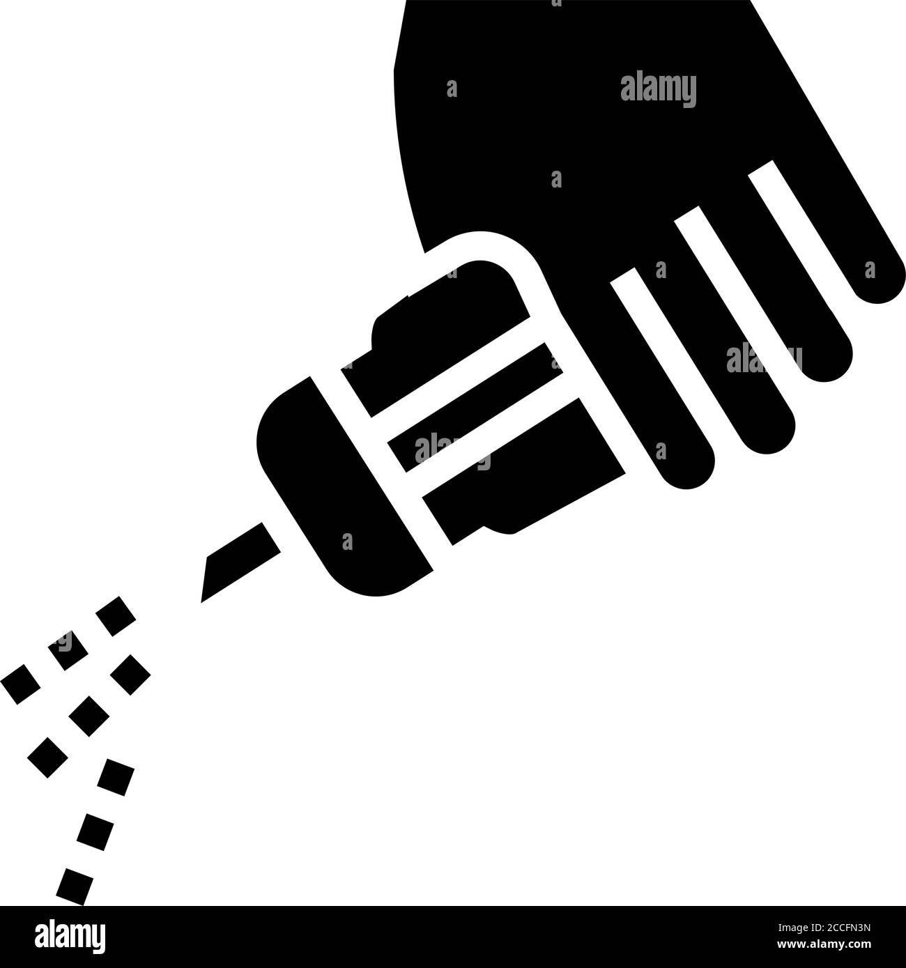 hand salting dish glyph icon vector illustration Stock Vector Image ...