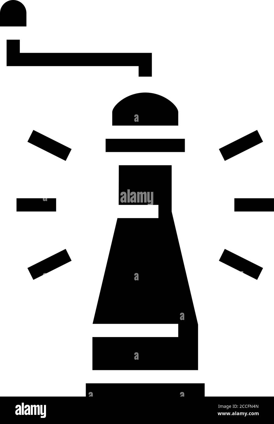 pepper mill glyph icon vector illustration Stock Vector Image & Art - Alamy