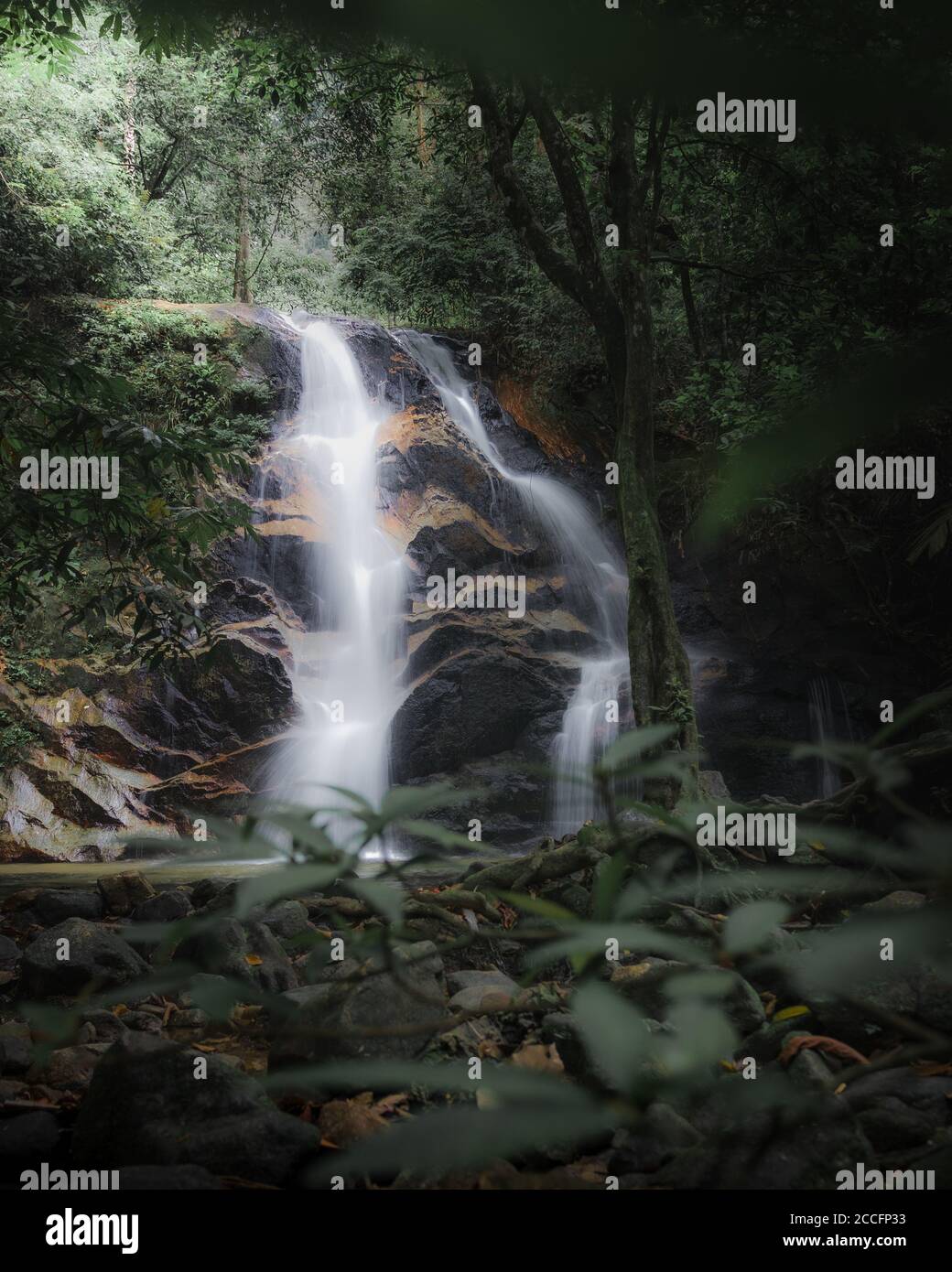 Scenic View of Kanching Waterfall Malaysia Stock Photo - Alamy