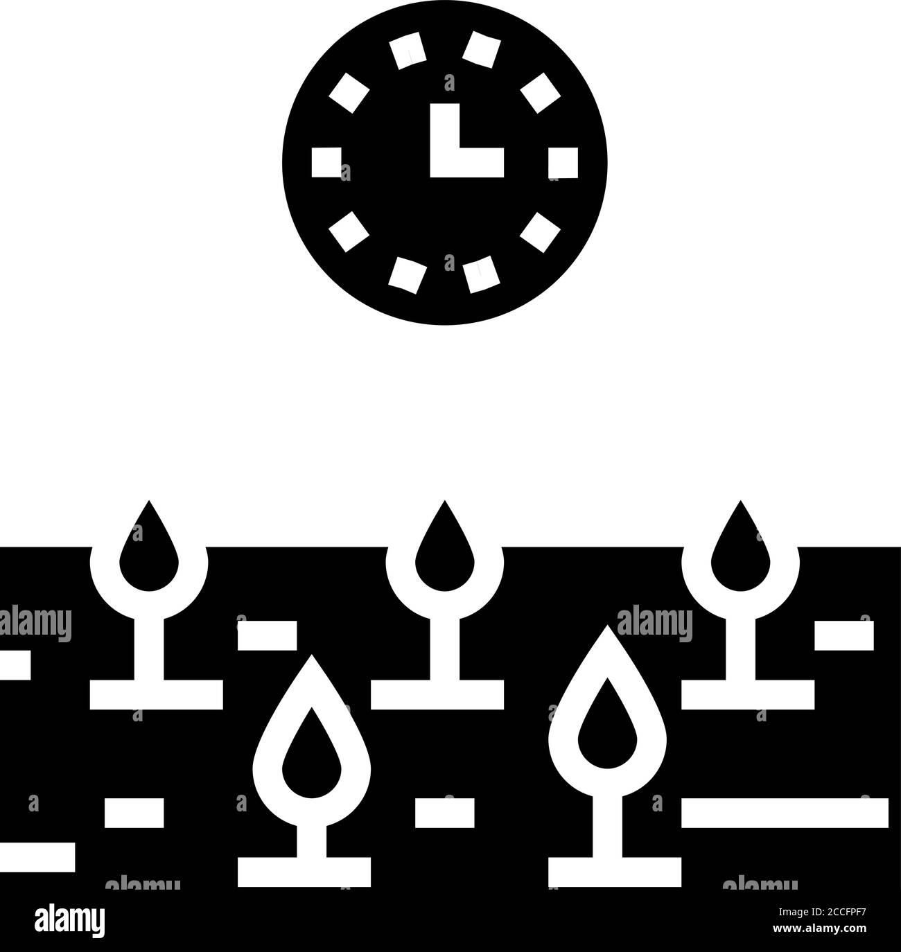 growth time plant glyph icon vector illustration Stock Vector Image ...