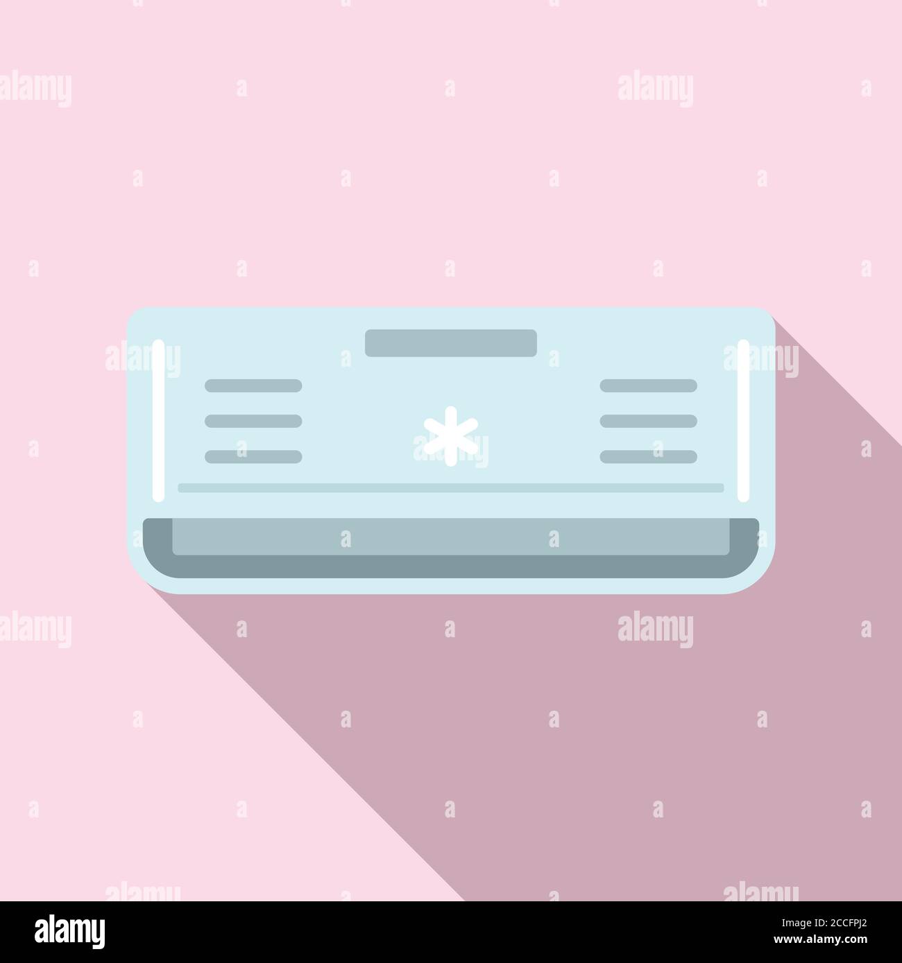 Cold air conditioner icon. Flat illustration of cold air conditioner ...