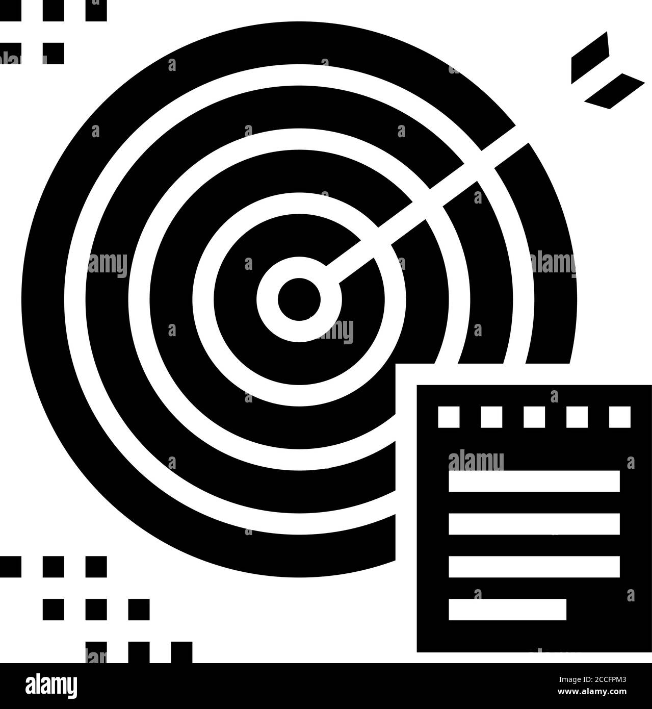 target cible arrow glyph icon vector illustration Stock Vector Image ...