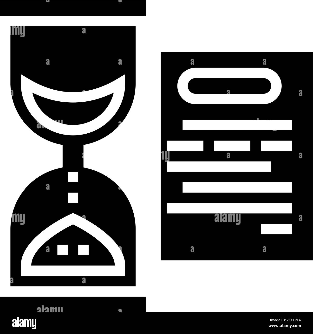 performing tasks time glyph icon vector illustration Stock Vector Image ...