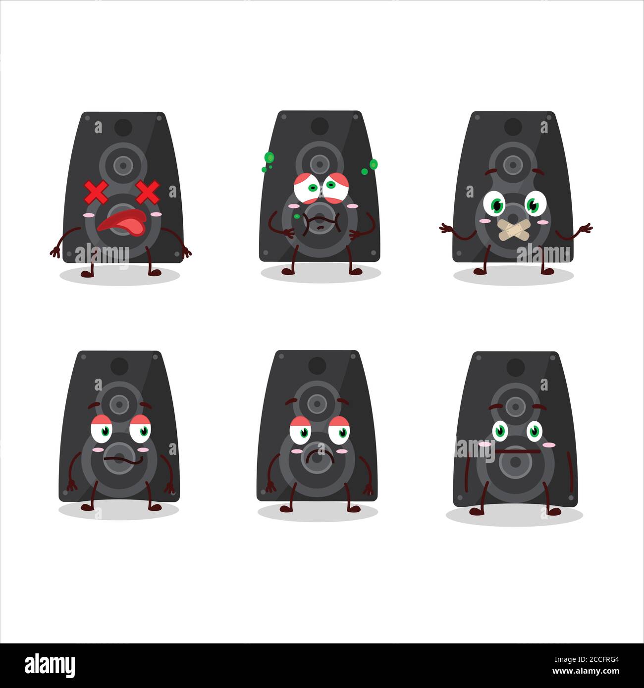 Stereo speaker cartoon character with nope expression Stock Vector ...