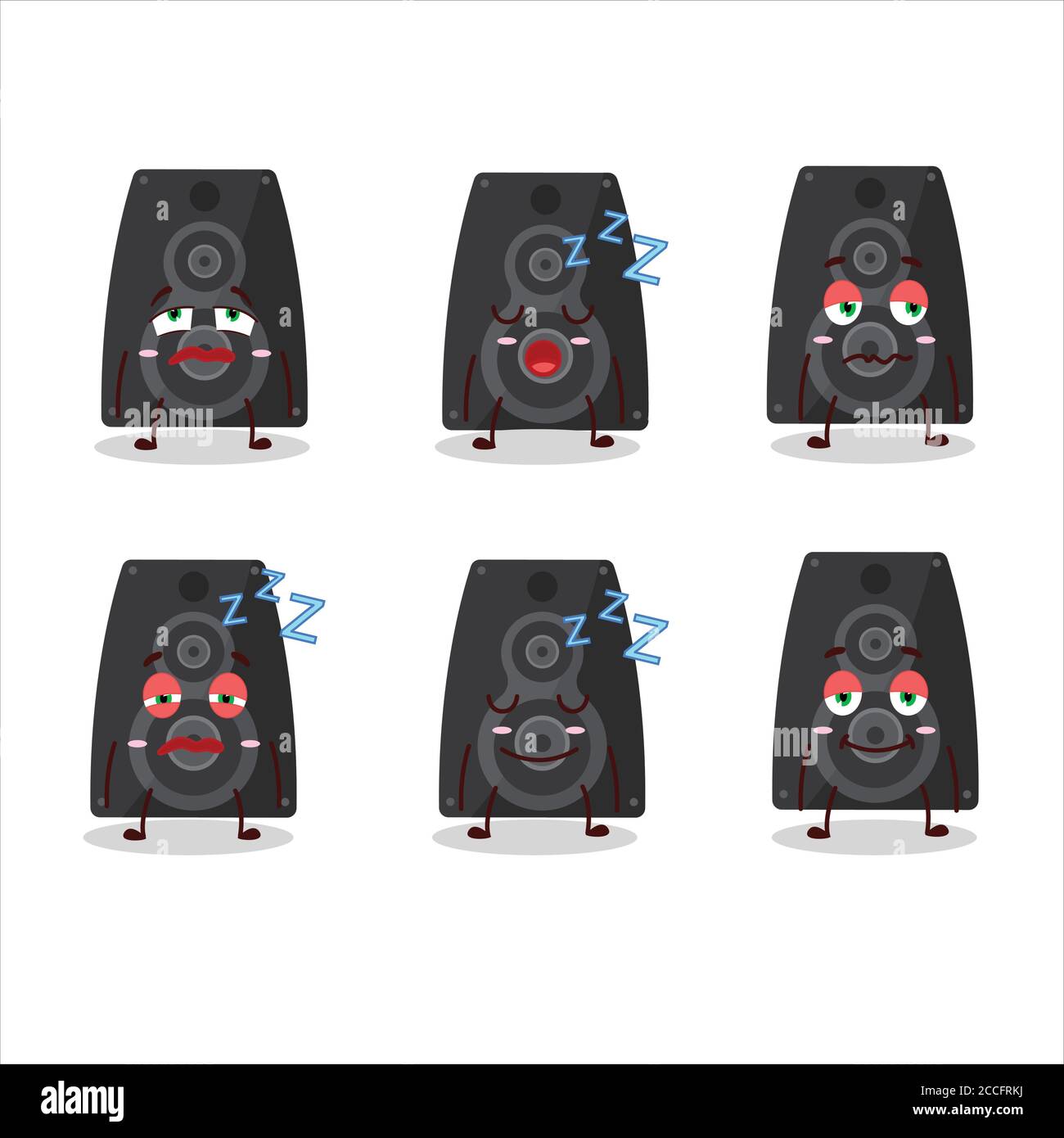 Cartoon character of stereo speaker with sleepy expression Stock Vector ...