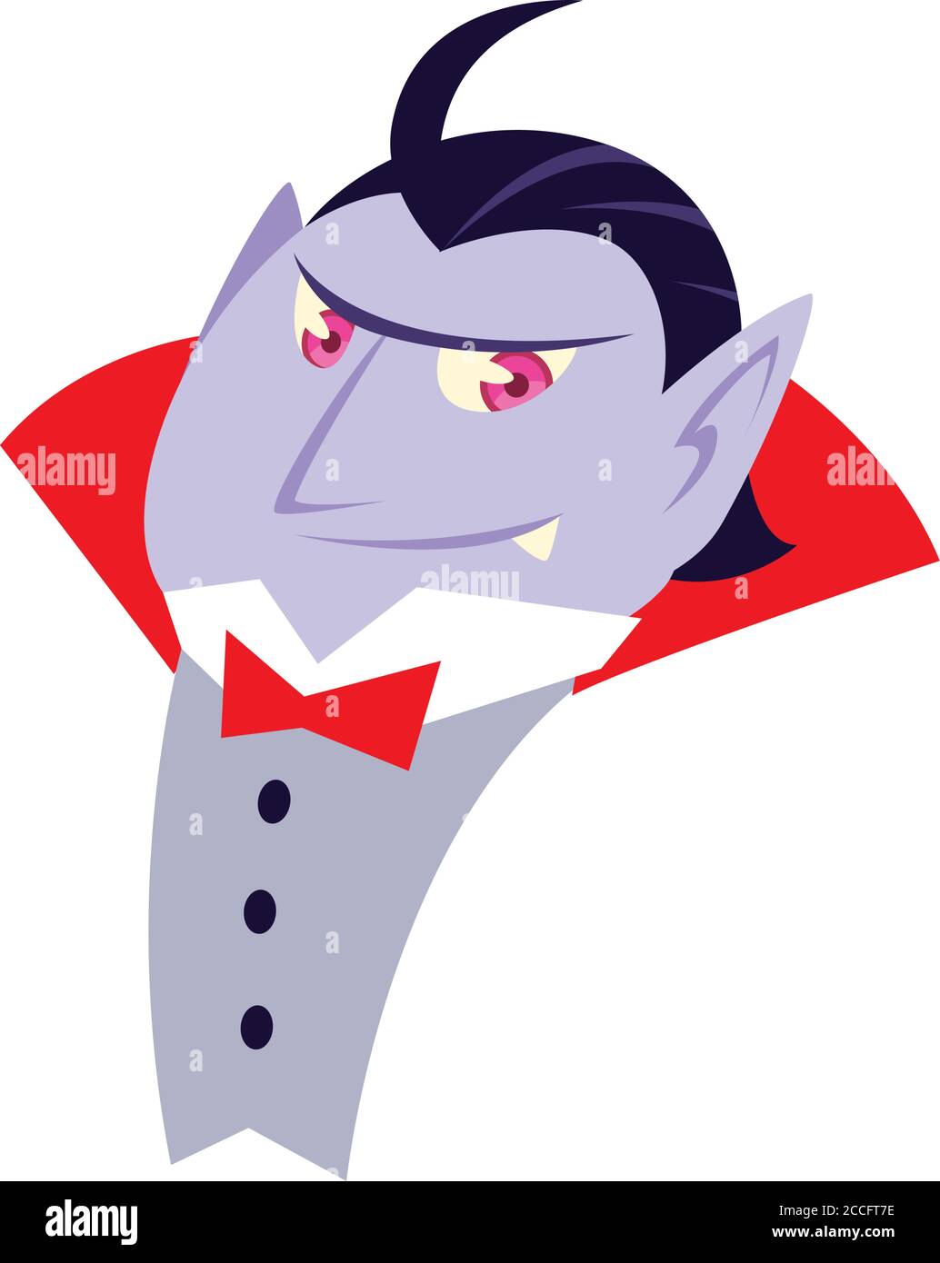 Halloween vampire cartoon design, Holiday and scary theme Vector ...