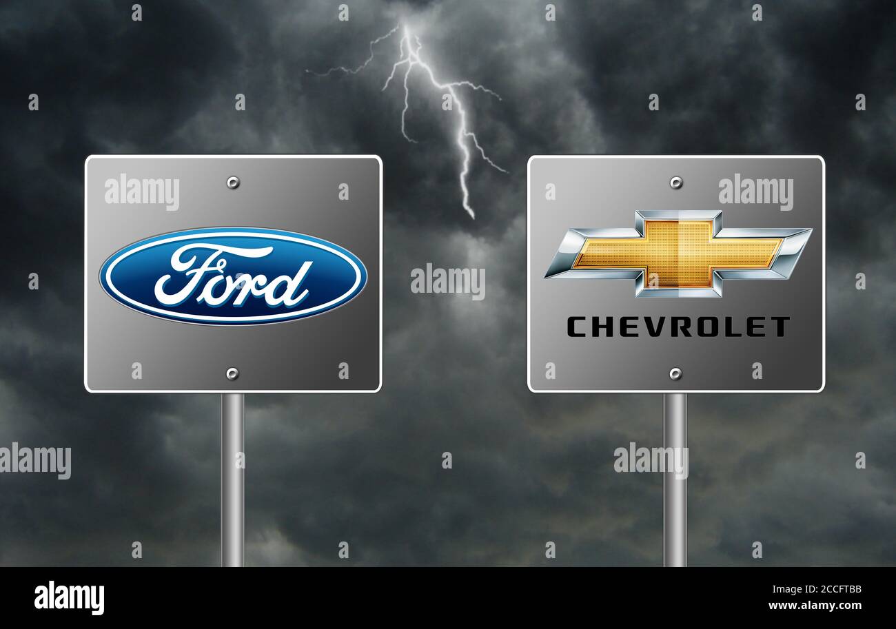 Ford Vs Chevy Logos