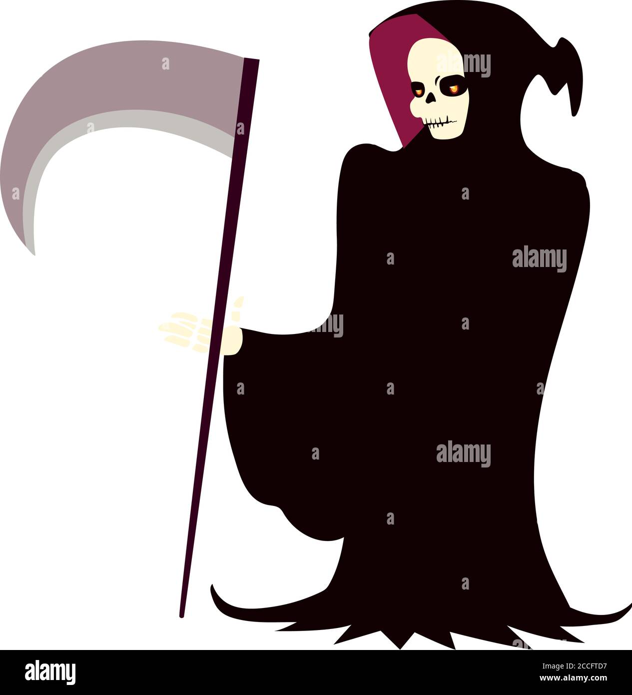 Halloween death cartoon design, Holiday and scary theme Vector ...