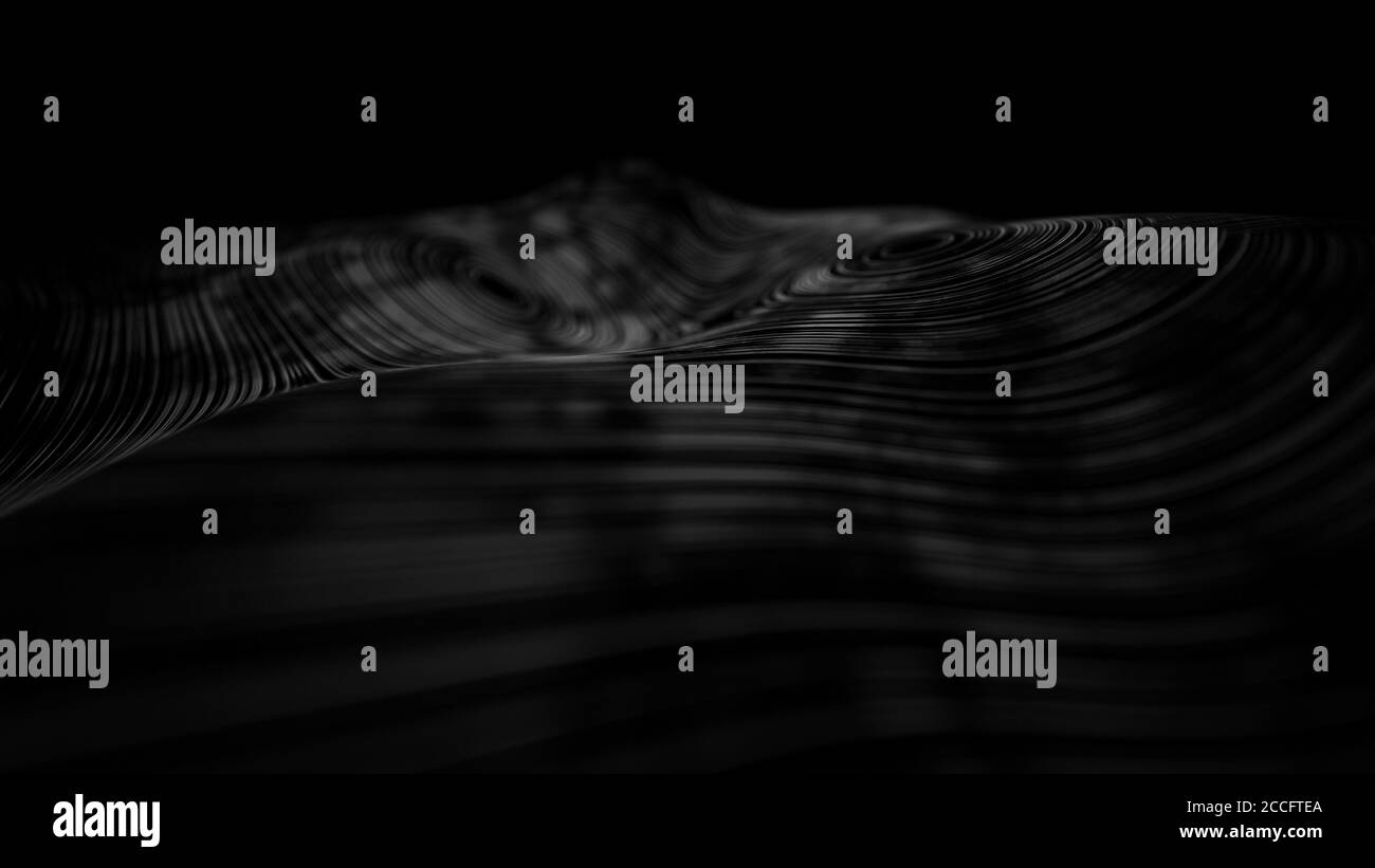 Modern black technology background 3d render. Abstract science ...