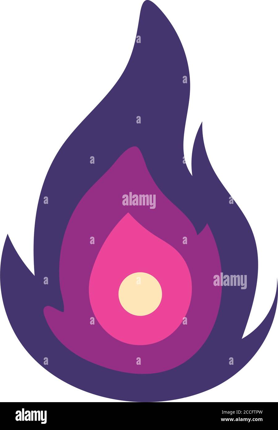 Halloween purple flame design, Holiday and scary theme Vector ...