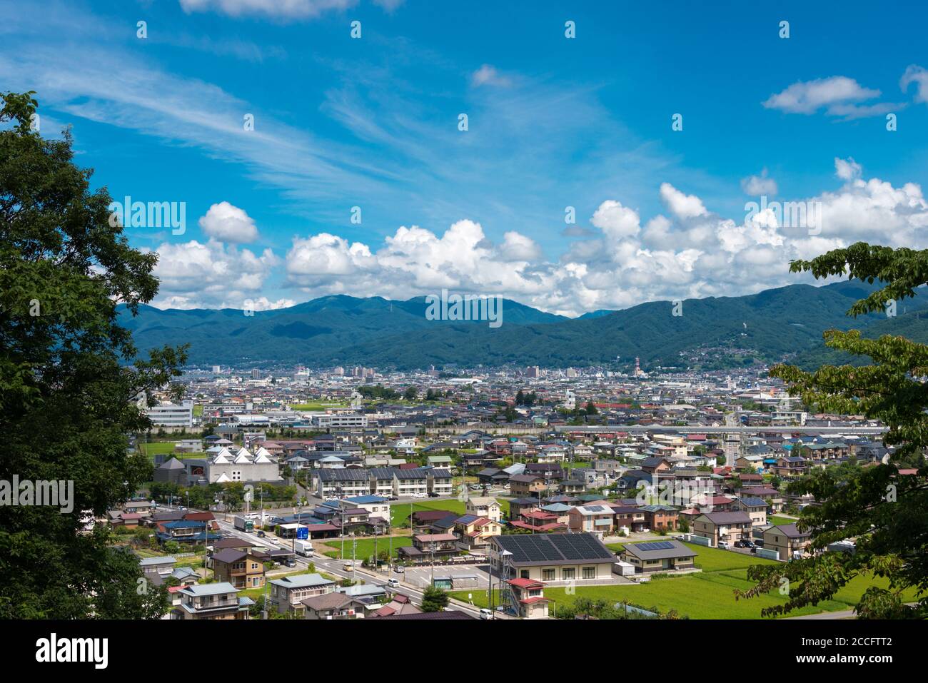 Nagano, Japan - Suwa City view from Hokuto Shrine in Suwa, Nagano ...