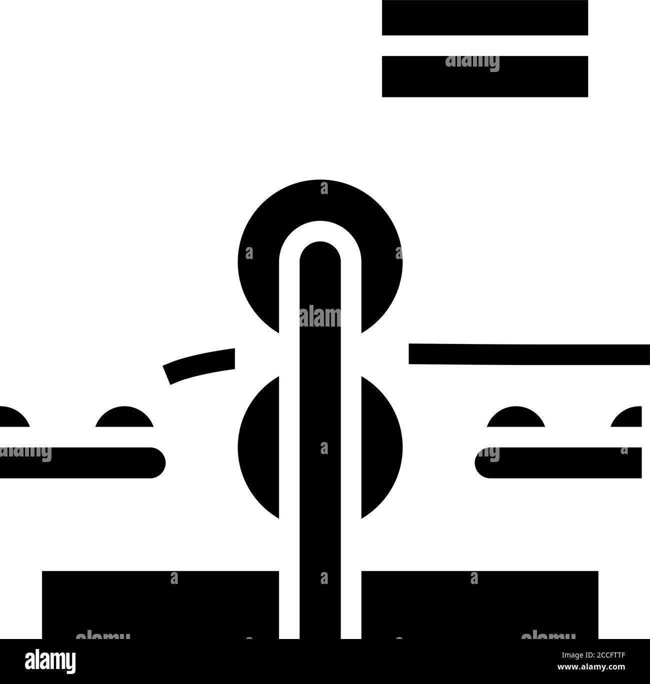 pressing wheels conveyor glyph icon vector illustration Stock Vector ...