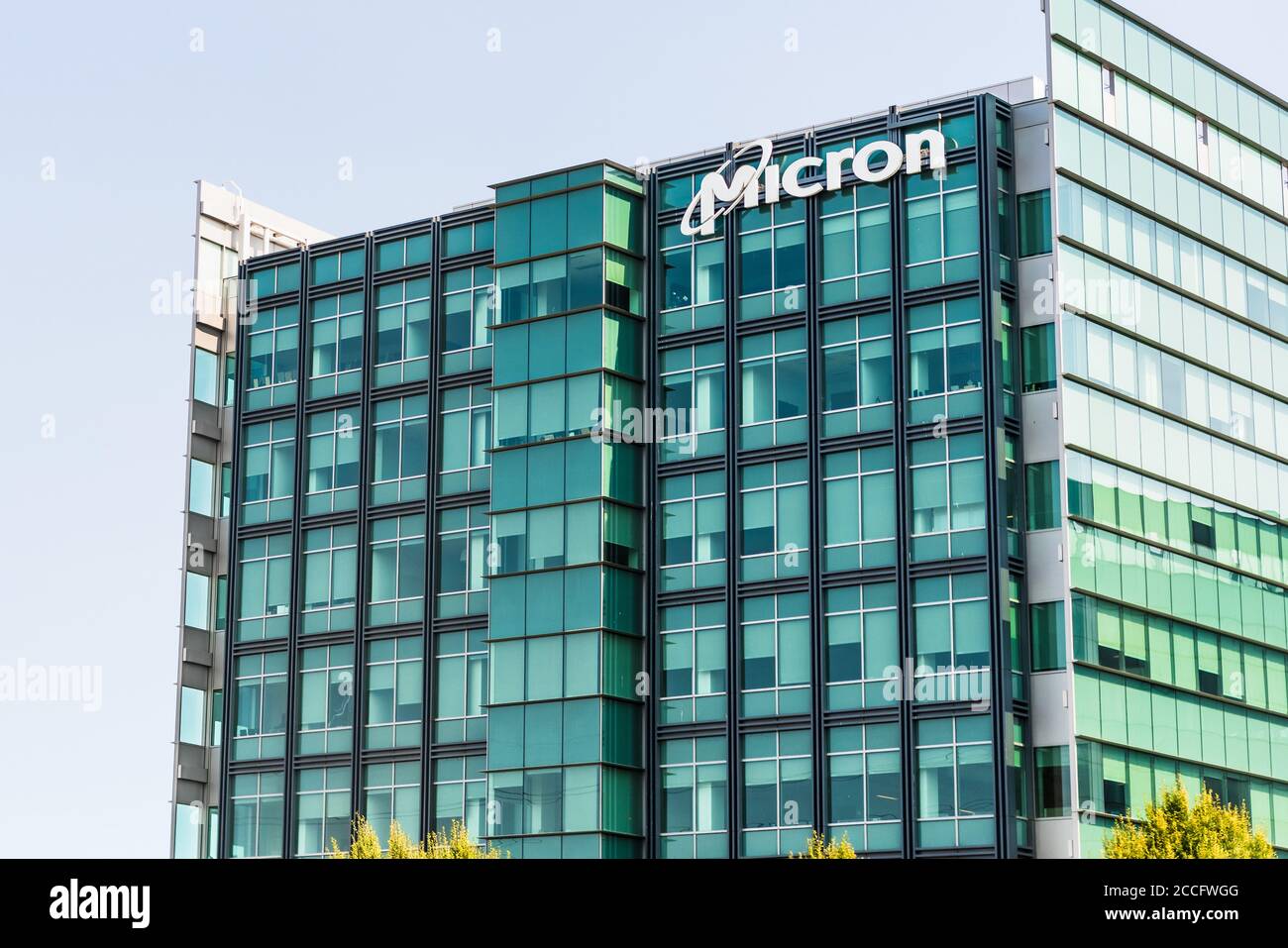August 1, 2020 San Jose / CA / USA - Micron headquarters in Silicon ...