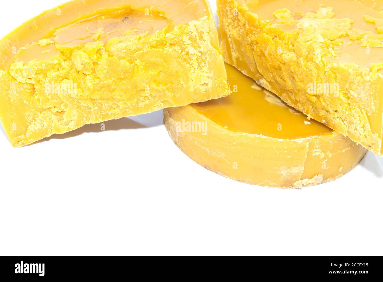 beeswax on a white background Stock Photo - Alamy