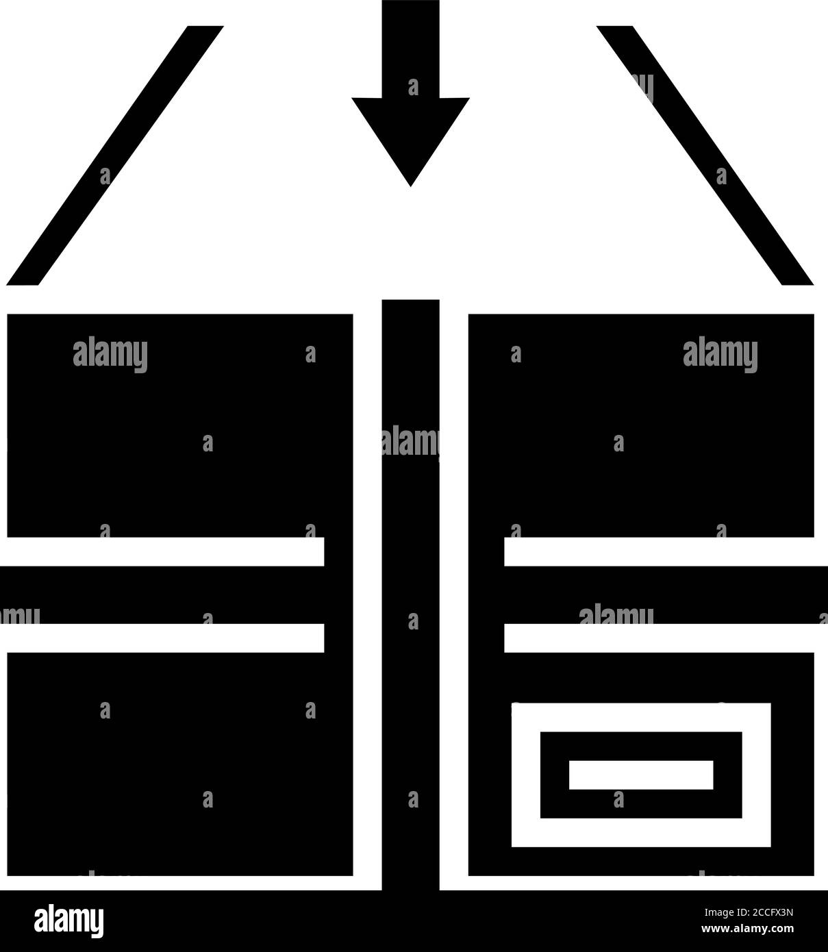 packaging in box glyph icon vector illustration Stock Vector Image ...