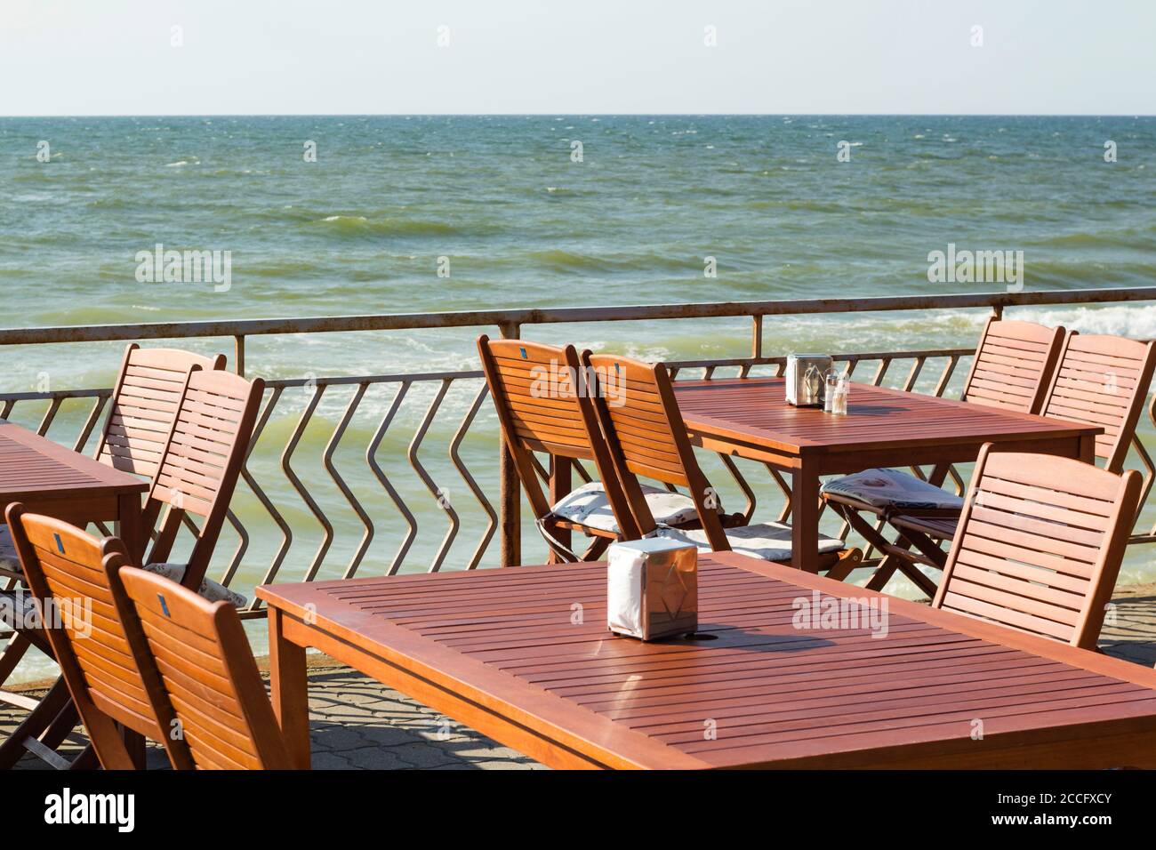dining under the open sky with a beautiful sea view Stock Photo - Alamy