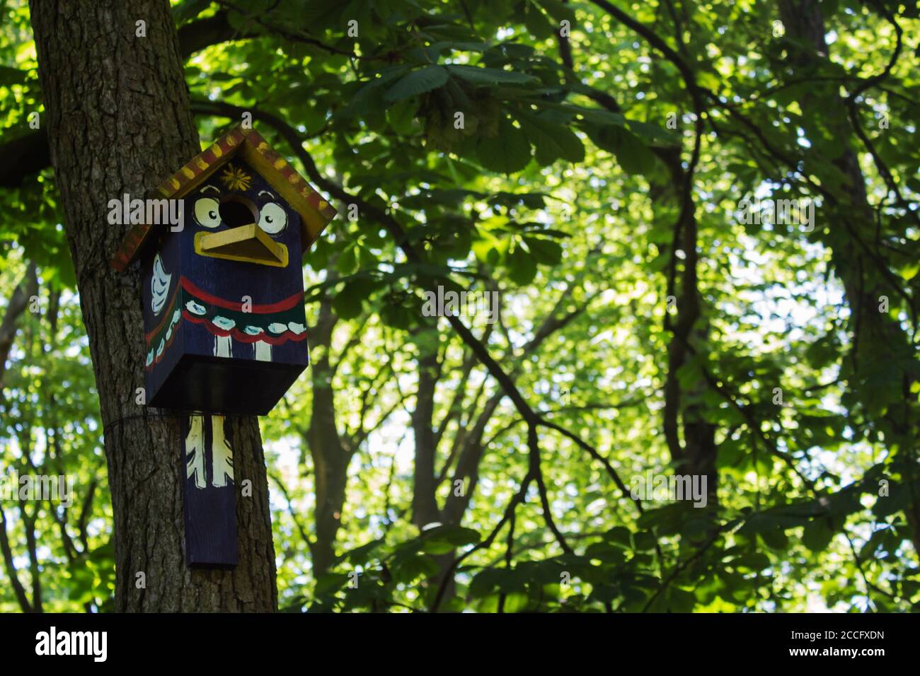 Brightly painted bird house hi-res stock photography and images - Alamy