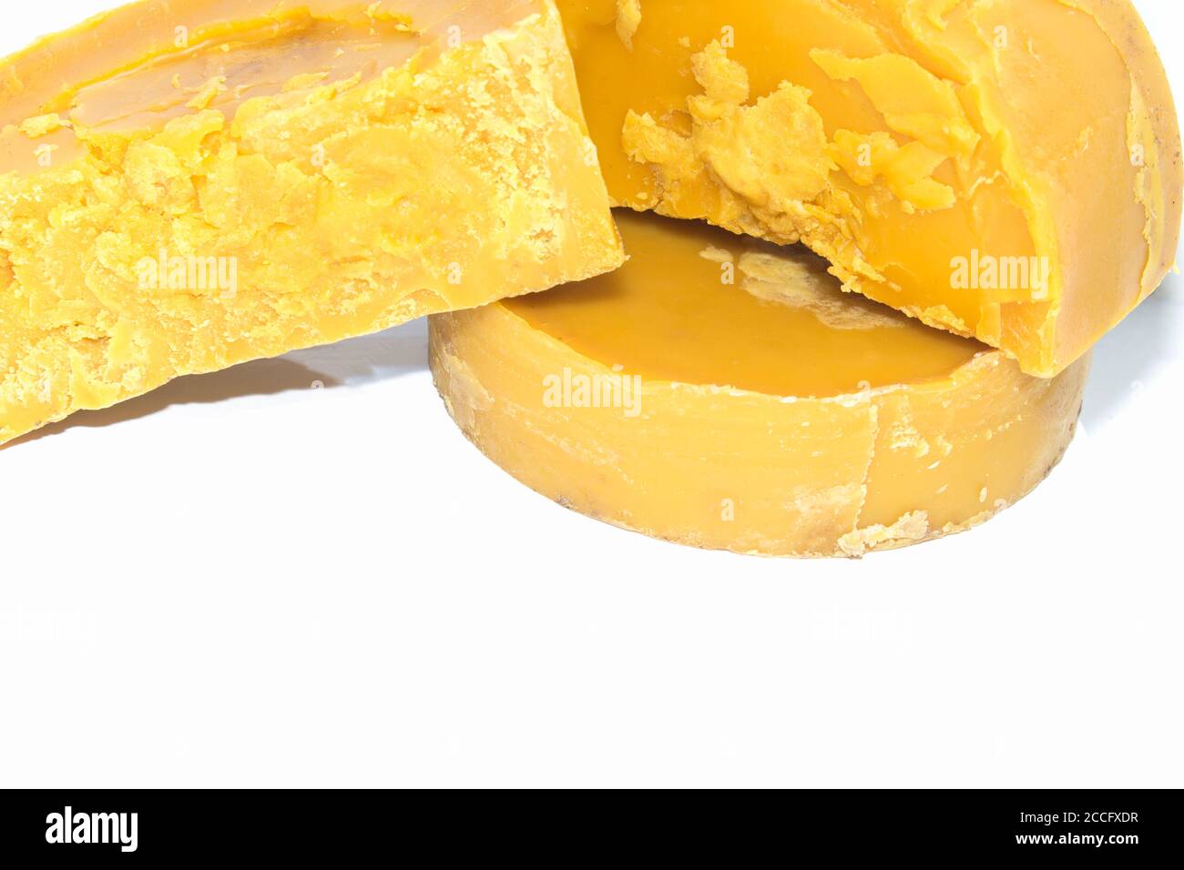beeswax on a white background Stock Photo - Alamy