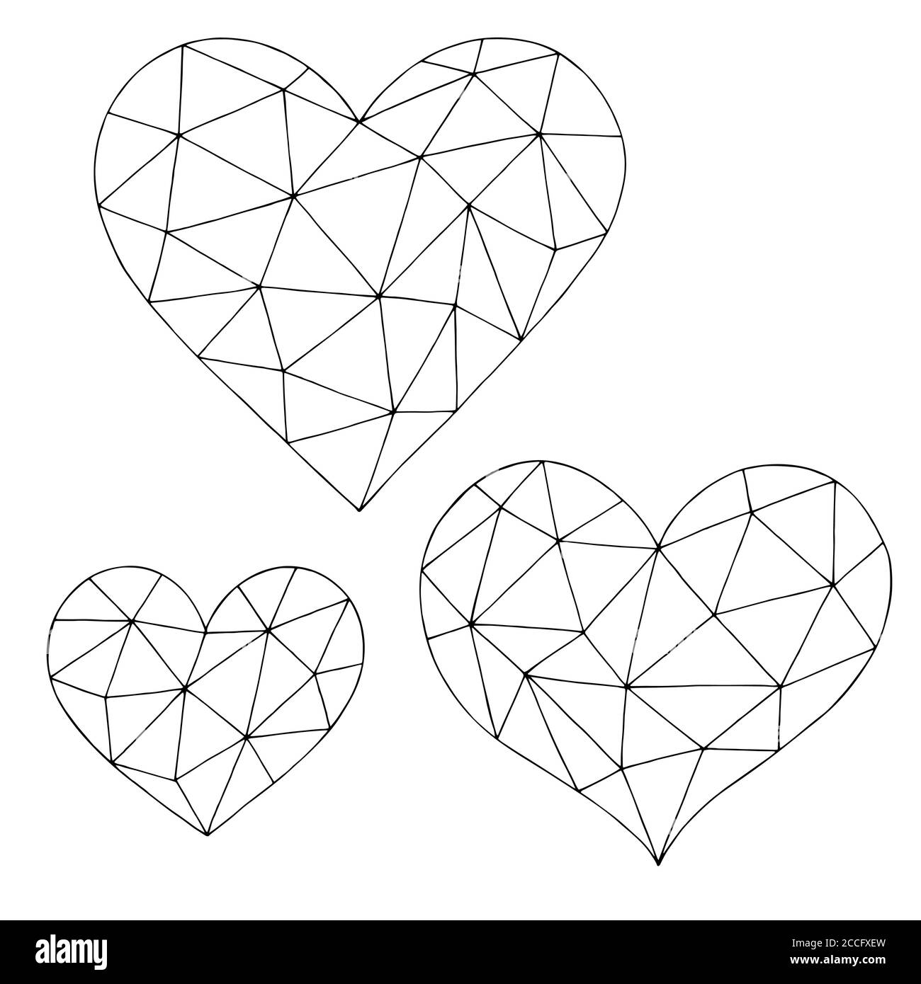 Hand draw triangle pattern Black and White Stock Photos & Images - Alamy