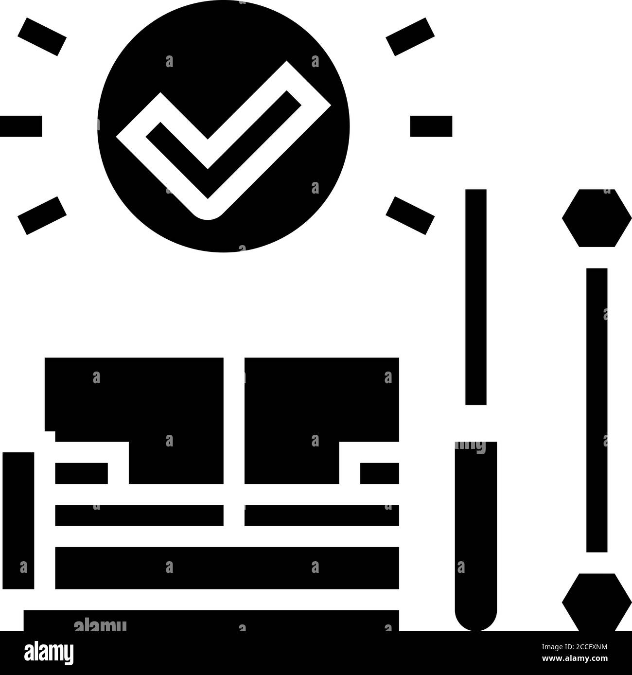 disassembly and assembly of sofa glyph icon vector illustration Stock ...