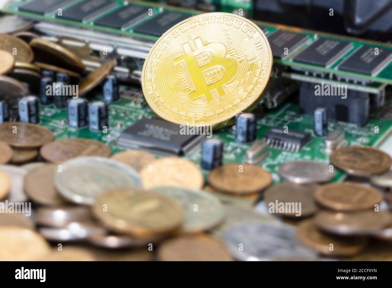 Golden abstract computer background hi-res stock photography and images ...