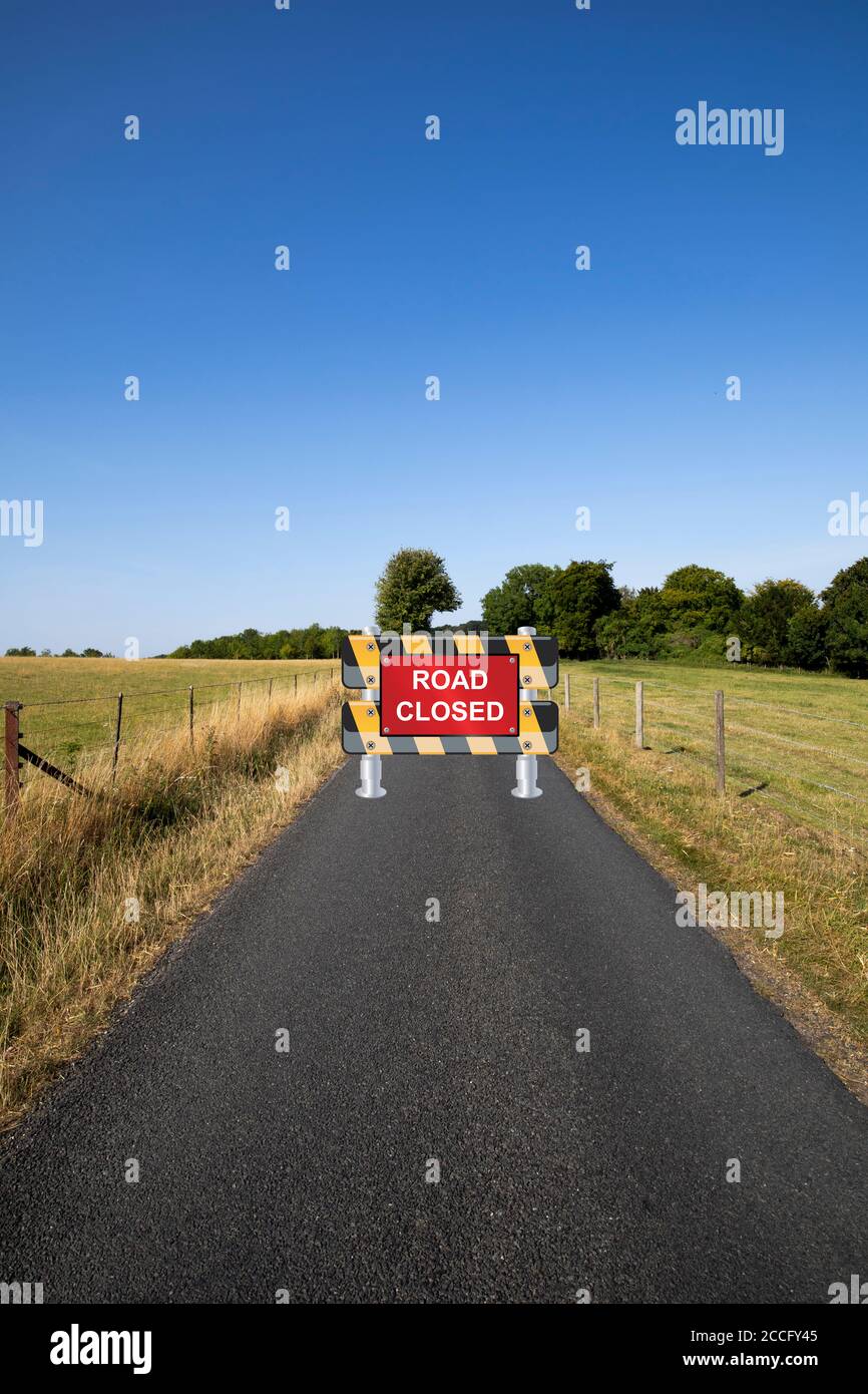Roadway lane blocked hi-res stock photography and images - Alamy