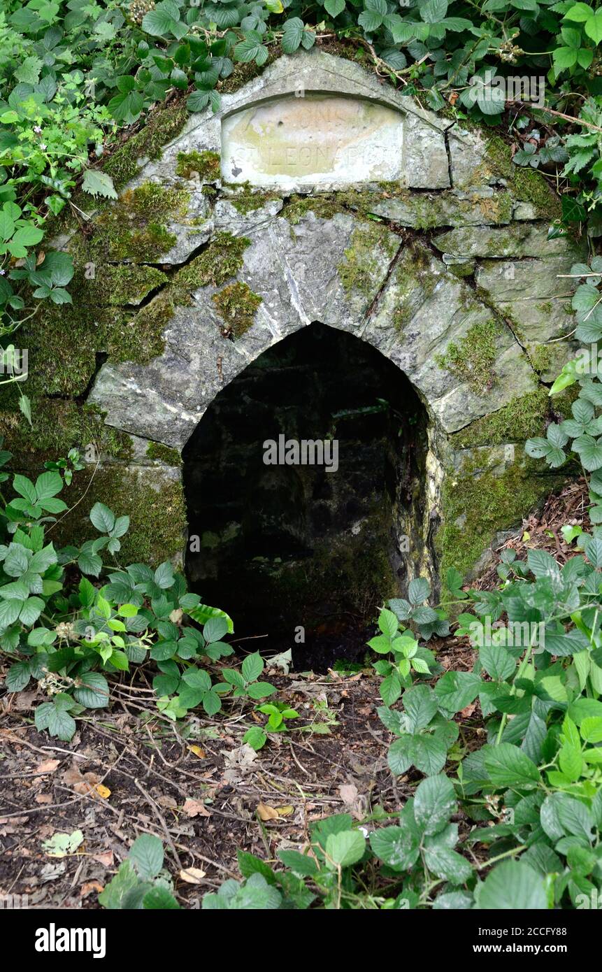 St Leonards medieval Holy Well spring Rosemarket Pembrokeshire Wales ...