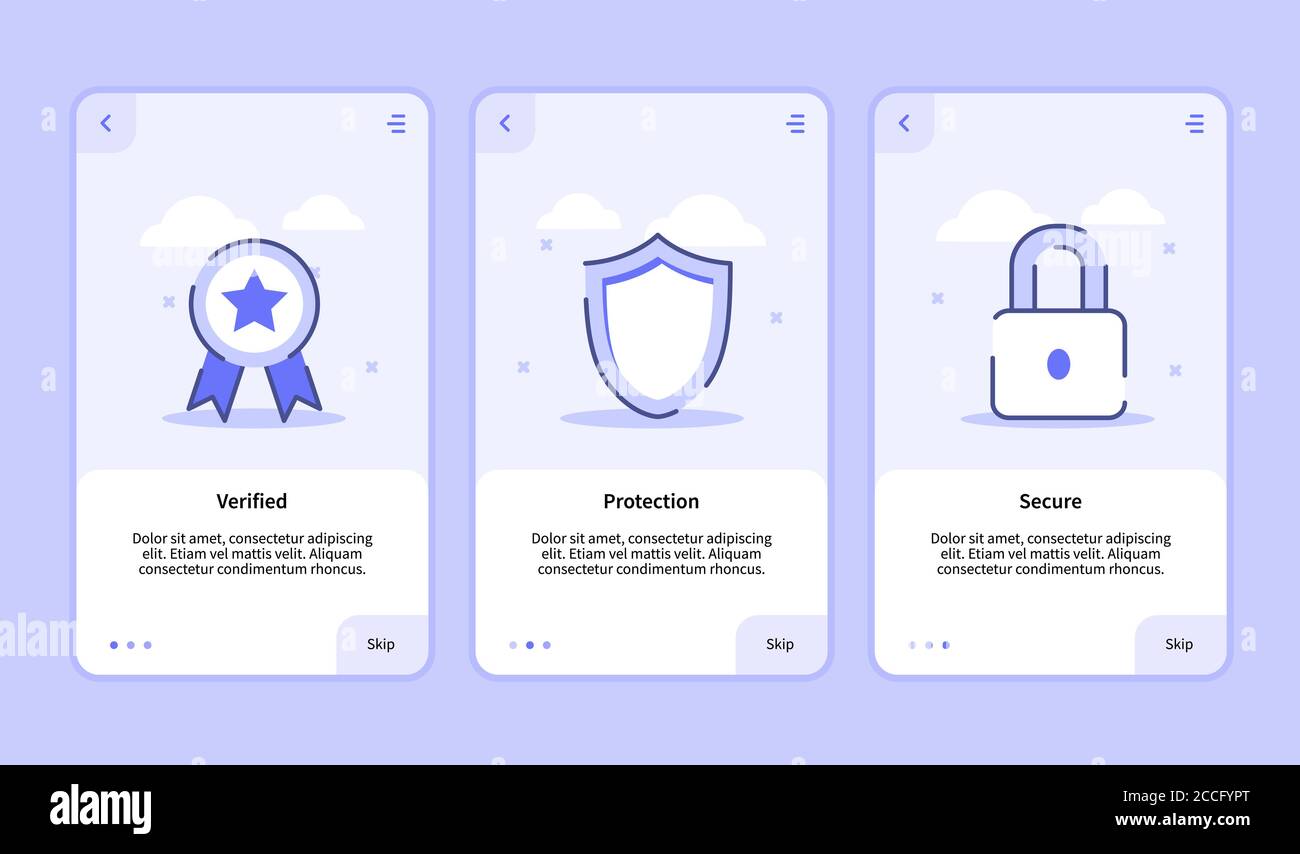 Security verified protection secure onboarding screen for mobile apps ...