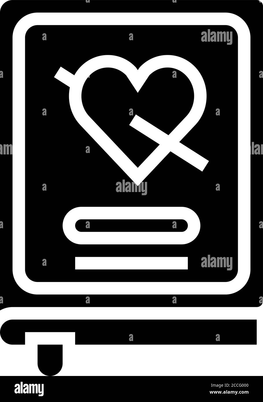 romance genre glyph icon vector illustration Stock Vector Image & Art ...