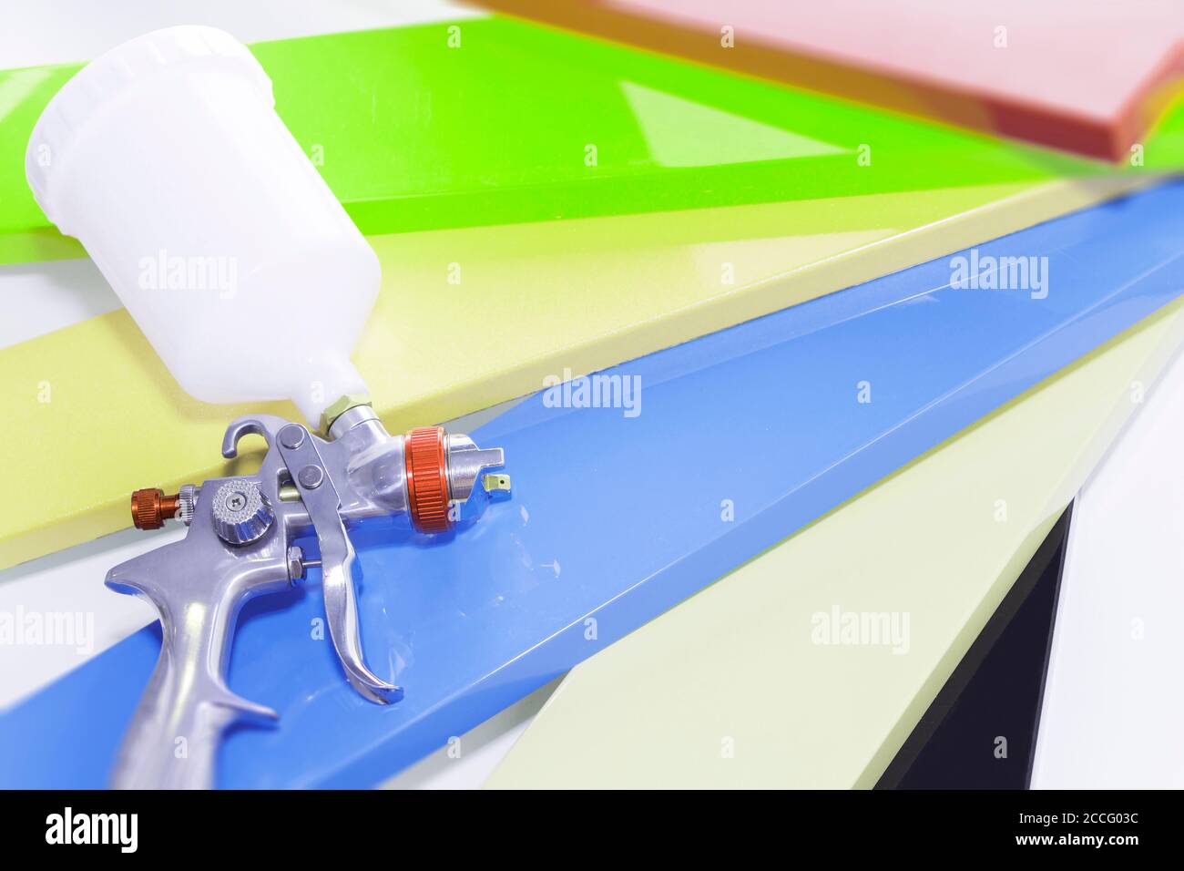 Details of furniture, painting parts with multi-colored paint Stock ...