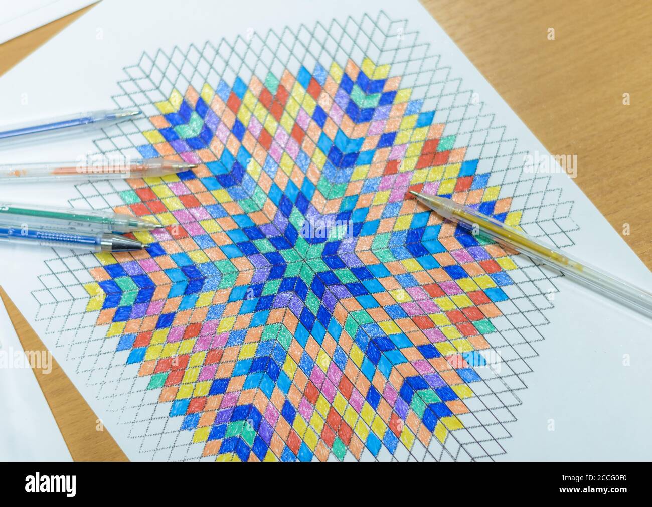 Mandala Coloring Therapy. Mandala creative drawing. Relaxation and ...