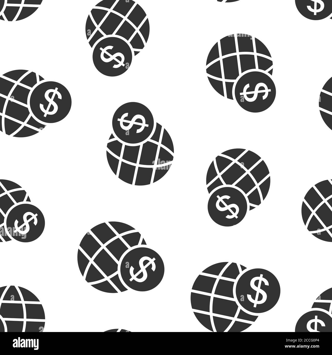 Global business icon in flat style. Money transaction vector ...