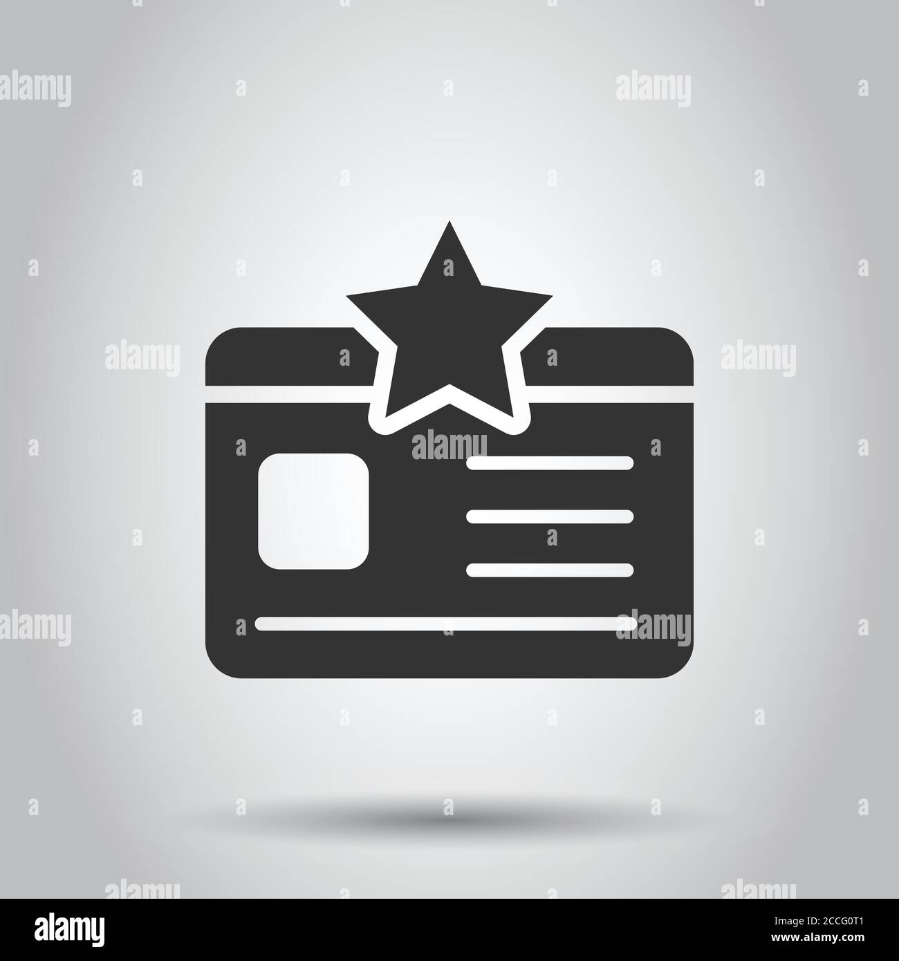Loyalty card icon in flat style. Reward vector illustration on white ...