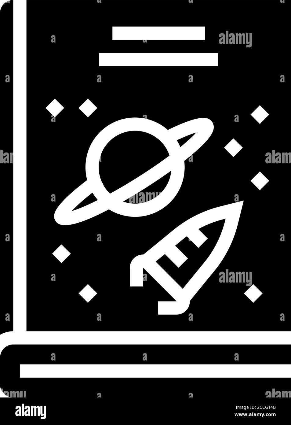 science fiction genre glyph icon vector illustration Stock Vector Image ...