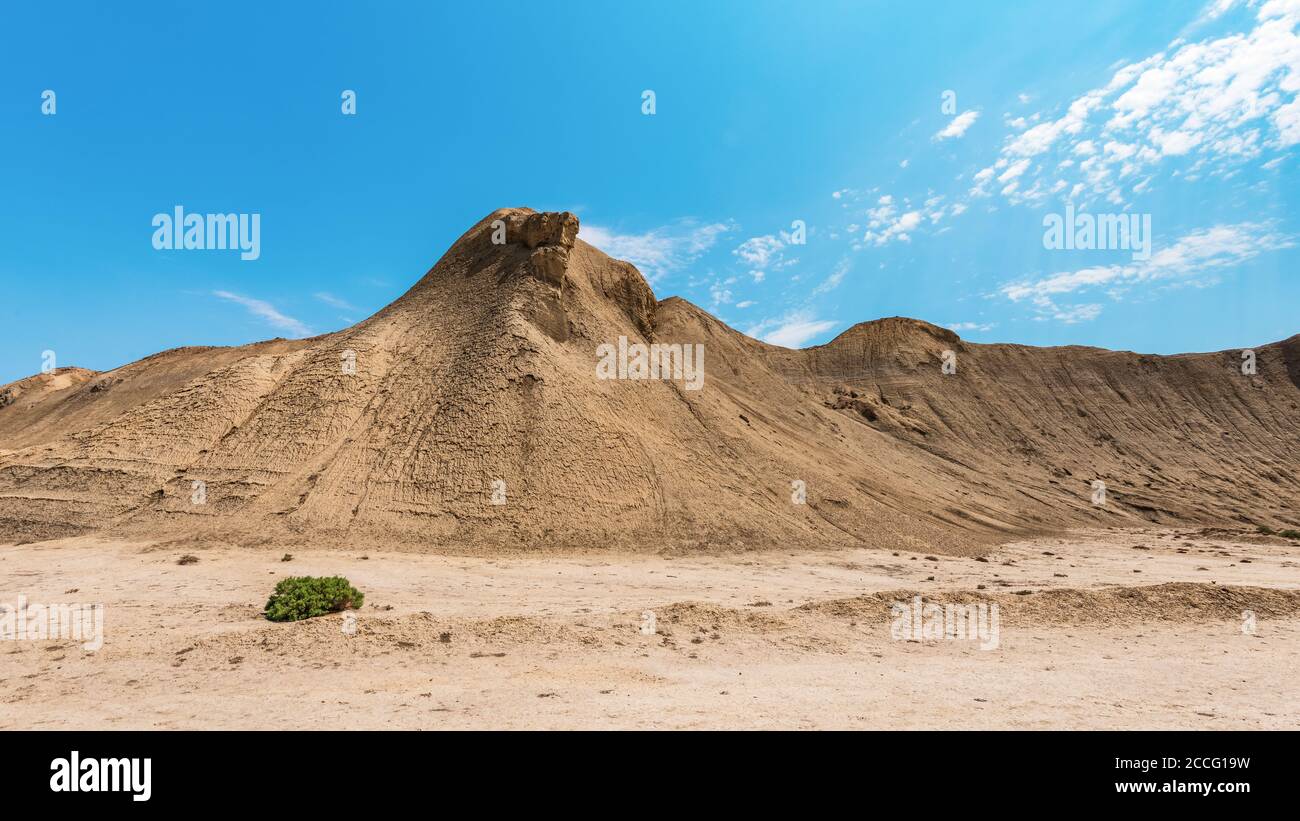 Sandy mountain peaks in the clouds Stock Photo - Alamy