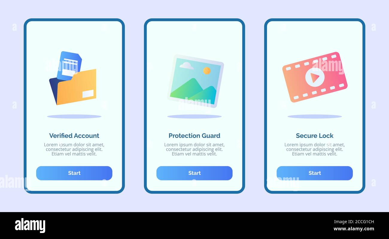 File and folder photo video folder for mobile apps template banner page ...